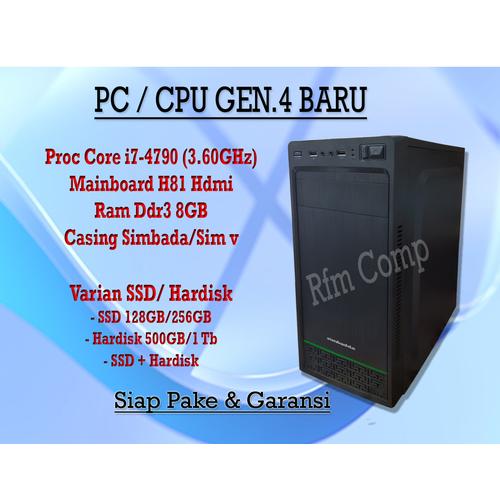 Jual PC Core i7 4770/4790 Komputer Rakitan Casing Simbada Baru - Hardisk 500GB - Jakarta Utara ...