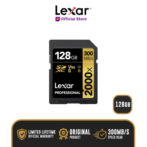 Promo Lexar Professional 2000x SDXC UHS-II V90 128GB - Memory Card 128 ...