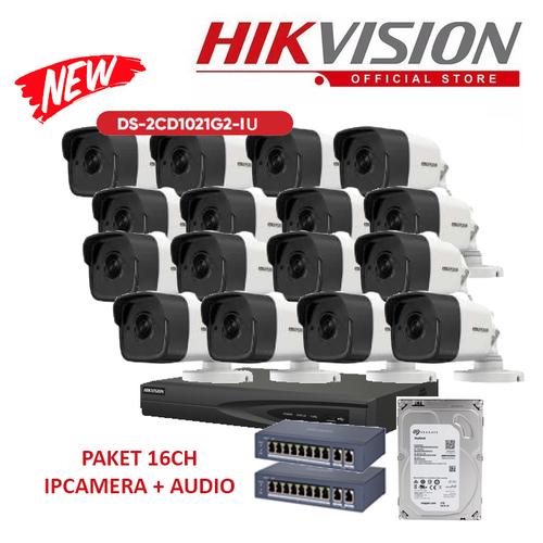 Promo PAKET IP CAMERA HIKVISION 16CH + AUDIO KOMPLIT Cicil 0% 3x - Kota ...