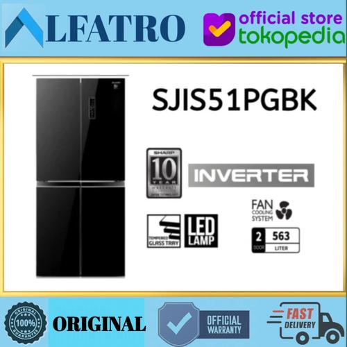 Promo KULKAS SIDE BY SIDE SHARP SJIF51PGBK 4 PINTU SJ-IF51P-BK | SJIF51 ...