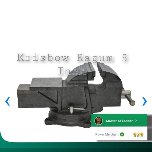 Jual Krisbow Ragum Putar Penjepit 5 Inch /Catok meja 5 inch - Kota ...