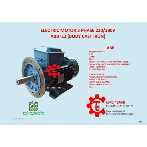 Jual Abb 1Hp 0.75Kw 3Phase 4Pole Elektro Motor/Dinamo/Motor Induksi B35 Ie2 - Jakarta Barat ...
