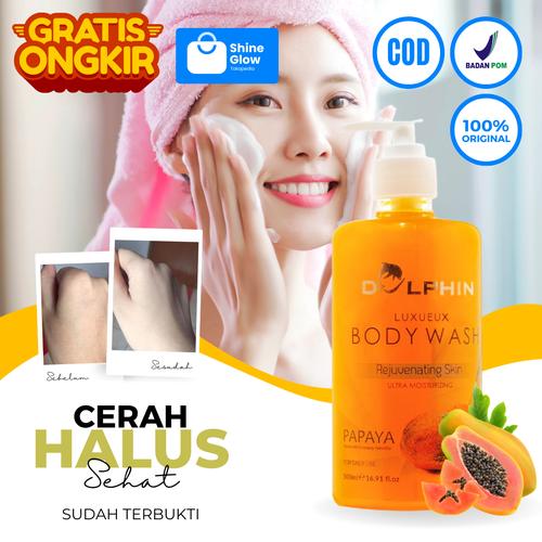 Jual Dolphin Papaya 500ml Sabun Pepaya Cair Pemutih Badan Wajah ...