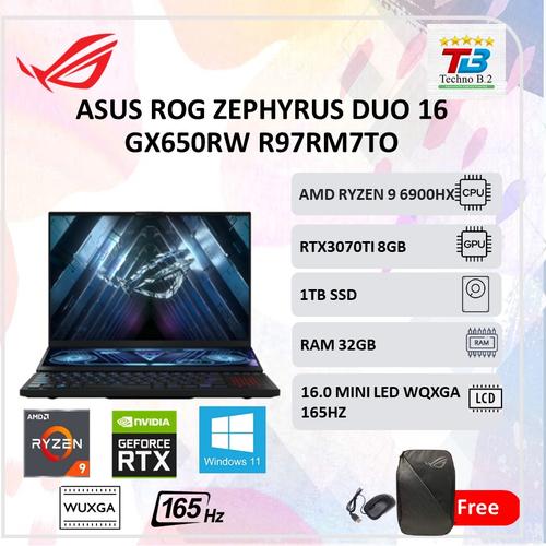 Promo Asus rog zephyrus DUO 16 GX650RW RTX3070TI 8GB RYZEN 9 6900HX ...