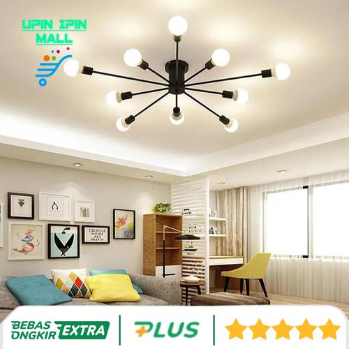 Jual Fitting Lampu Plafon Fitting Lampu LED Minimalis Retro 10 Cabang ...