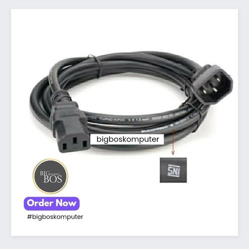 Jual KABEL POWER SNI CPU-MONITOR C13-C14 3mtr tebal 3x1.5mm - Jakarta ...