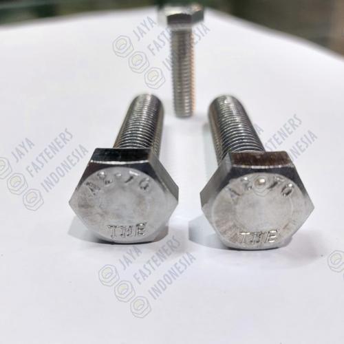 Jual Baut hex only M16 x 100 Stainless steel 304 | BO M16x100 SS304 THE ...