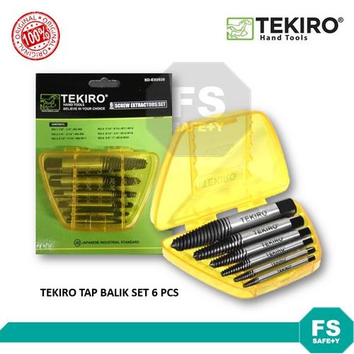 Jual TEKIRO Pembuka Baut Set Tap Balik 6 Pcs Screw Extractor - Jakarta ...