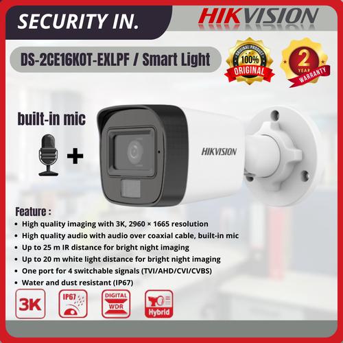 Jual CAMERA HIKVISION DS-2CE16K0T-LPFS 3K Smart Hybrid Light Audio - Kota Bandung - SECURITY IN ...