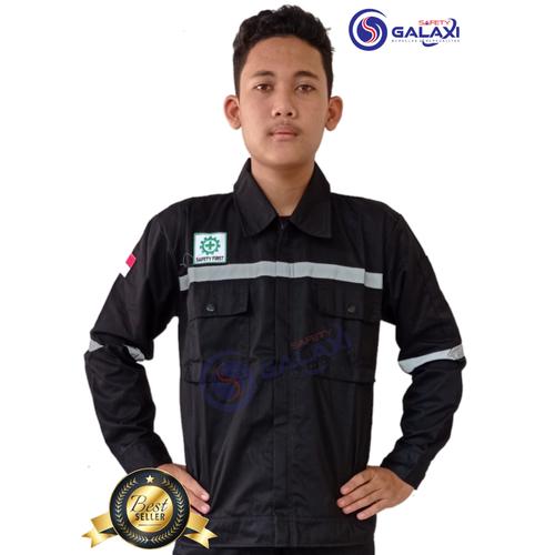 Jual Baju Kerja Proyek Warna Hitam Polos - HITAM POLOS, M - Kab ...