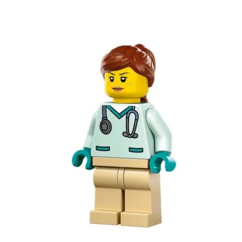 Jual Lego Minifigure Female doctor dokter with hospital scrubs ...