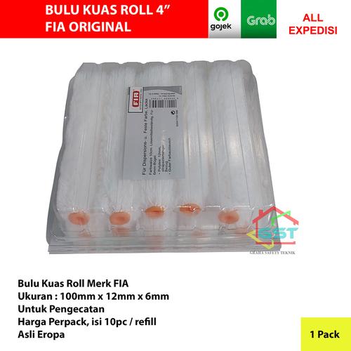 Jual Bulu kuas roll FIA 4 inchi ASLI Original isi 10pc/ refill fia 4 ...