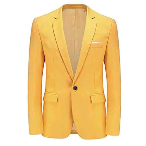 Jual Jas Blazer Pria Warna Kuning - Jas Kuning Golkar - Kuning Polos ...