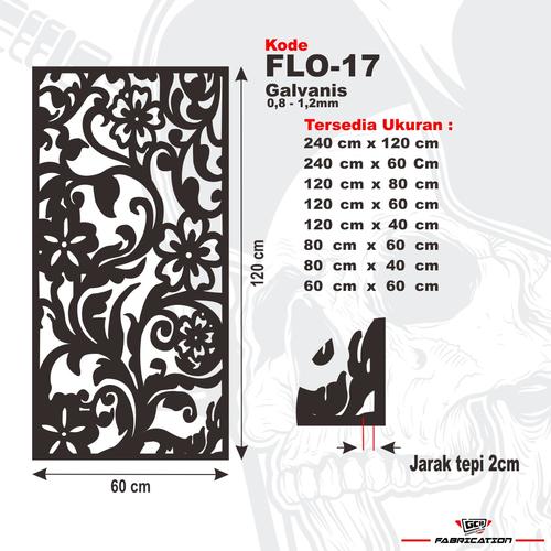 Jual Laser cutting plat ornamen | FLO-17 - 0,8mm, -80cm x 40cm - Kab ...