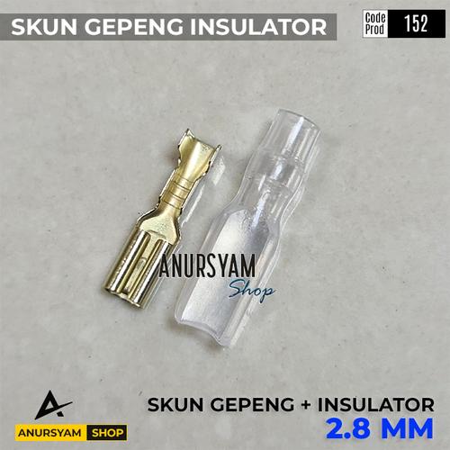Jual [152F] 10 Set Skun Gepeng 2.8 mm Terminal Skun Female Insulator ...