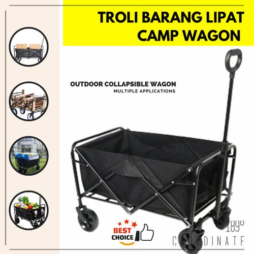 Jual TROLI BARANG LIPAT 4 RODA PENGANGKUT COLLAPSIBLE CAMP TROLLEY ...