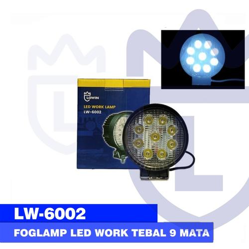 Jual LAMPU KERJA LED / LED WORK LAMP BULAT 9 BESI TEBAL JZ6002 ...