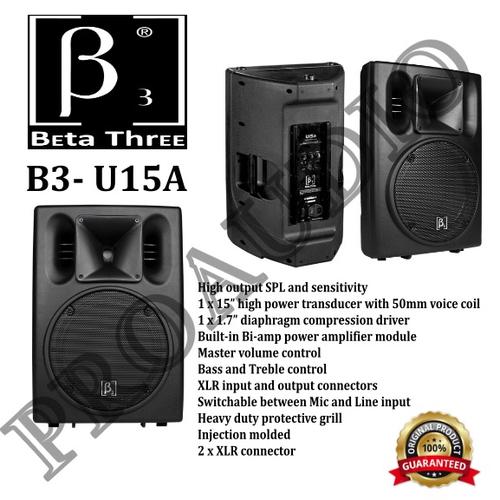 Jual Speaker Aktif 15 Inch Beta3 Beta 3 U15A U 15A U 15 A 2 PCS ...