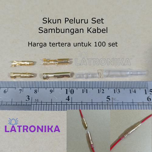 Jual 100 Set Skun Peluru Set Sambungan Kabel Soket Jack Karet Isolasi ...