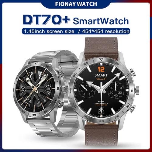 Jual DTNO.1 DT70+ 1.45 Screen Business Men Smart Watch Stainless Steel NFC - Silver steel - Kab ...