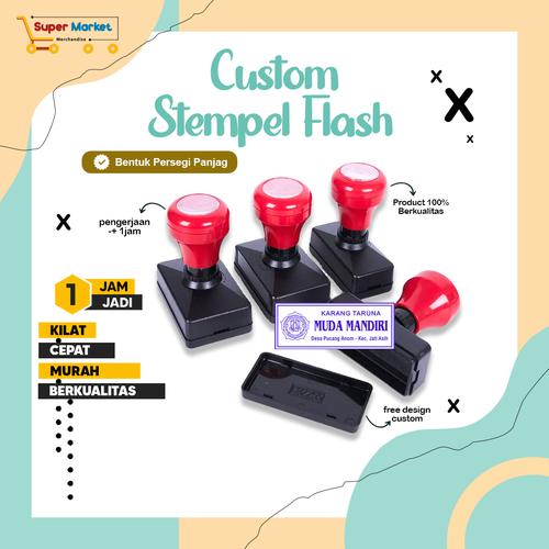 Jual Stempel Custom / Cetak Stempel Logo Persegi Panjang - 17 X 43MM ...