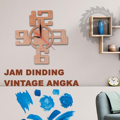Jual Jam Dinding Besar Kayu Klasik | Vintage Model Angka Digits - Kab ...