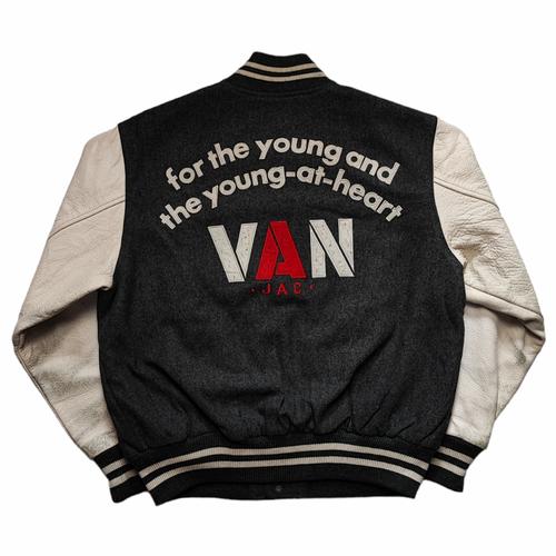 Jual Vintage Van Jac Wool Mix Leather Sleeves Varsity Jacket - Kota ...
