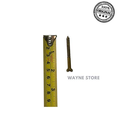 Jual Baut Skrup Kuningan Asli 10mm x 2" Kepala (-) Sekrup Kayu Brass Screw - Jakarta Utara ...
