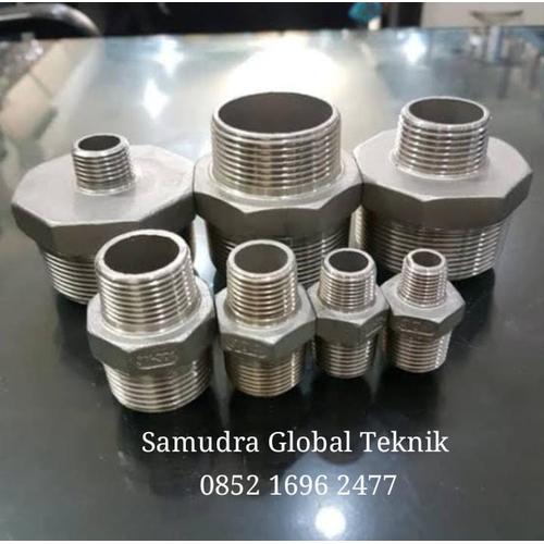 Jual V-SOK DOUBLE NEPEL STAINLESS DRAT LUAR SS304 3/4×1/2 INCH - Jakarta Barat - Samudra Global ...