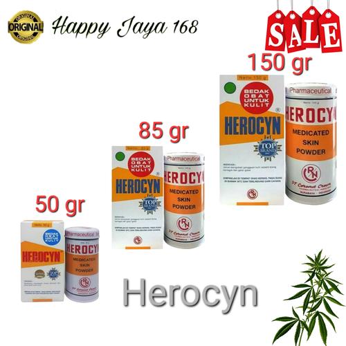 Jual Bedak Herocyn Medicated Skin Powder Kaleng 150 gram - 50 Gram ...