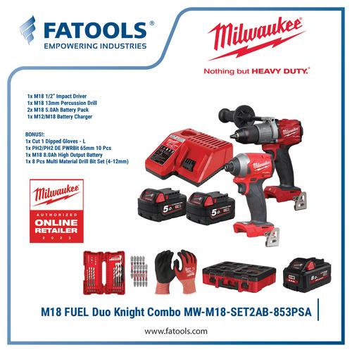 Jual MILWAUKEE M18 SET2AB 853PSA Duo Knight Combo Promo Drill Bit ...