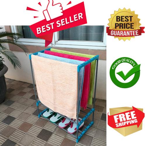 Jual JEMURAN HANDUK PLASTIK ANTI PATAH/RAK HANDUK PORTABLE MURAH - Biru ...