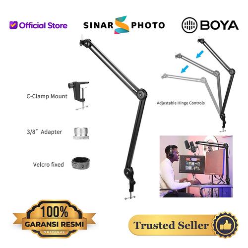 Jual Boya BY-BA20 Spring-Loaded Microphone Stand Bracket Boom Arm ...