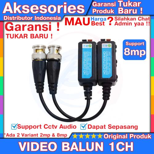 Jual Video Balun CCTV 1ch Dapat Sepasang Support 5mp Original - 2mp ...