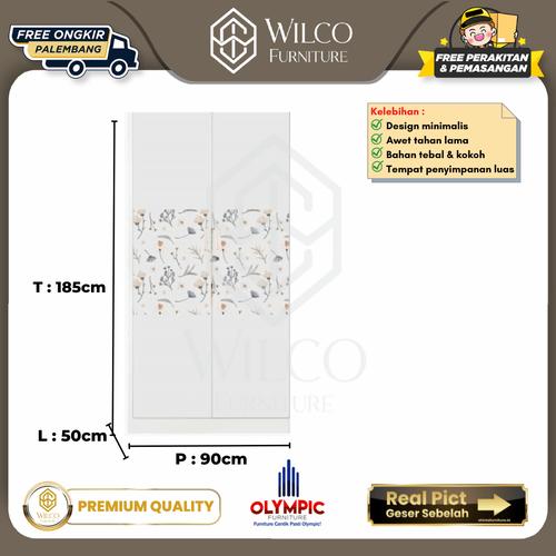 Jual Lemari Pakaian Besi 2 Pintu Olympic OSW 2P 001 / Lemari Baju Minimalis - Kota Palembang ...