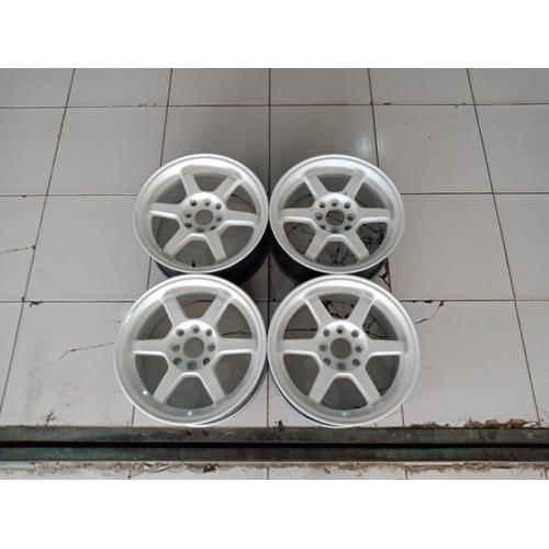Jual Velg Mobil Seken TE37 Ring 15x7 Pcd 4x100/114 Putih, Ford Fiesta ...