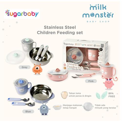 Jual Sugar Baby Stainless Steel Children Feeding Set 4in1 / Alat Makan ...