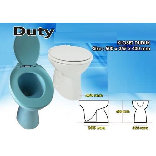 Jual Closet Duduk Siram Closet duduk Manual Tanpa Tanki Merk Duty ...