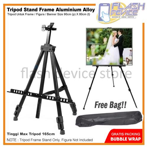 Jual Tripod Frame Stand Alumunium Display untuk Pigura / Banner Foto ...