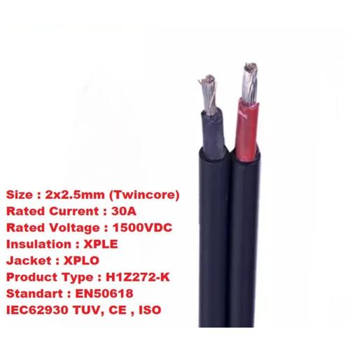 Jual Kabel Solar Panel 2x2,5mm Kabel PV Twin Core 2x2.5 mm - Jakarta ...