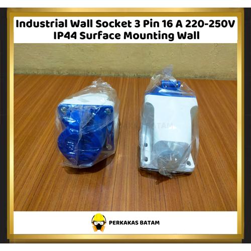 Jual Industrial Wall Socket 3 Pin 16 A 220-250V IP44 Surface Mounting ...