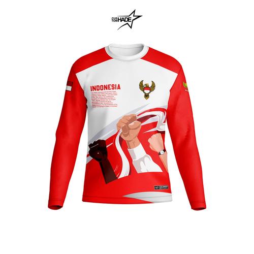 Jual Baju kaos 17 Agustusan HUT RI Jersey Kemerdekaan Indonesia 78 2023 - lengan panjang, M ...