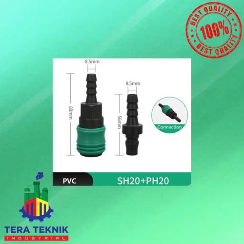 Jual Quick coupler PVC 1/4 SAMBUNGAN SELANG ANGIN SprayGun SH20+PH20 ...