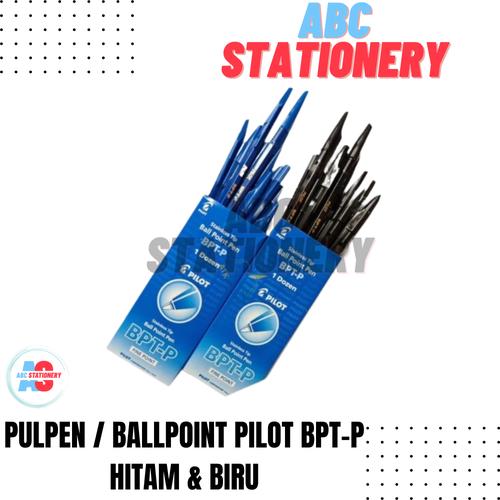 Jual Pulpen / Ballpoint Pilot BPT-P hitam / biru (1 lusin isi 12 pcs ...