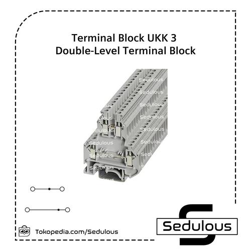 Jual Terminal Block UKK3 UKK3 Doubel Deck Terminal Din Rail - Kab ...