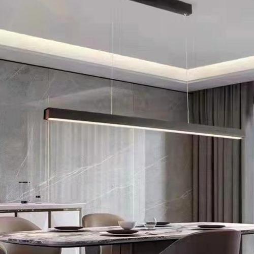 Jual lampu gantung tl led panjang office lamp balok tl led 28 wat hitam ...