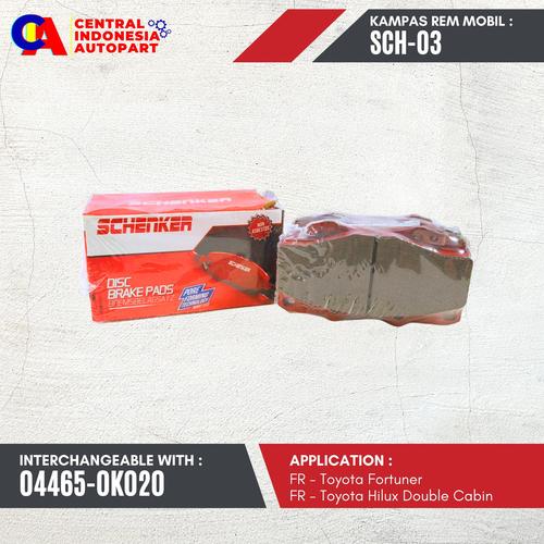 Jual Brake Pad Kampas Rem Depan Toyota Fortuner Hilux DC SCH-03 04465 ...