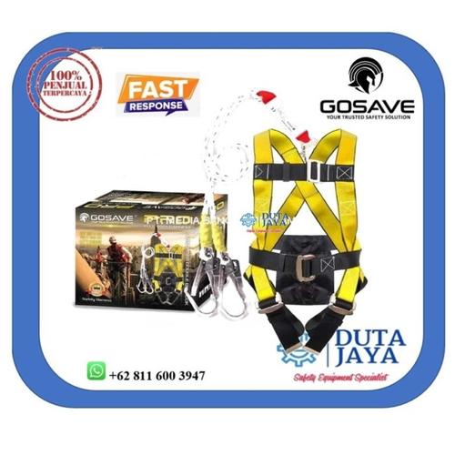 Jual GOSAVE Full Body Harness Pro Absorber Double Lanyard Big Hook Safety B - Jakarta Barat ...