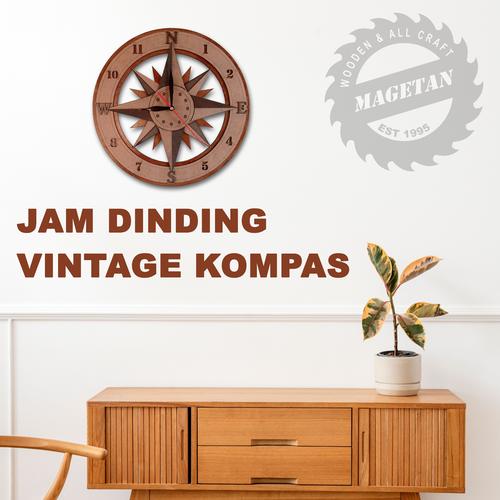 Jual Jam Dinding Kayu MDF Klasik | Model Kompas 3 Layer - Kab. Magetan ...
