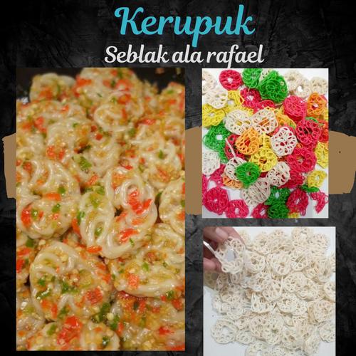 Jual Kerupuk mawar kecil krupuk seblak rafael mentah cocol coet cobek ...